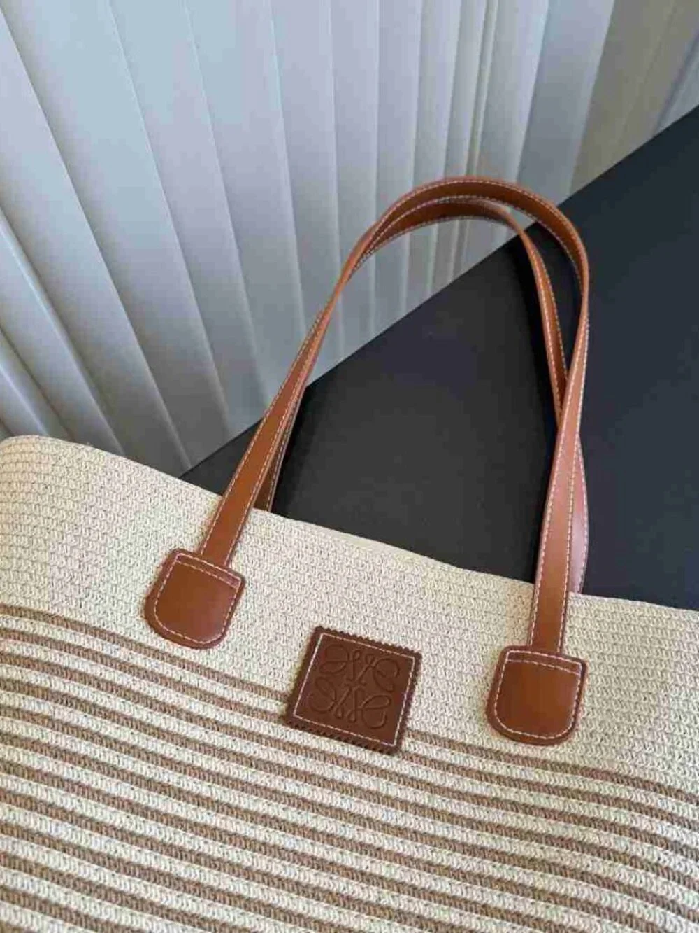 Loewe® | Bags | Loewe Natural Beige Brown Straw Shoulder Bag | Poshmark